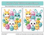 Easter Spot The Difference Games - World of Printables