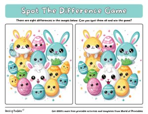 Easter Spot The Difference Games - World of Printables