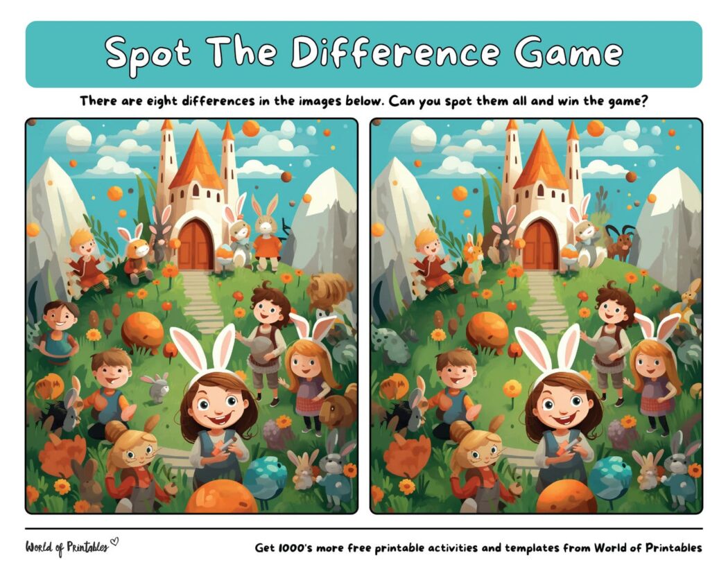 Easter Spot The Difference Games - World of Printables