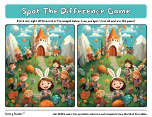 Easter Spot The Difference Games - World of Printables