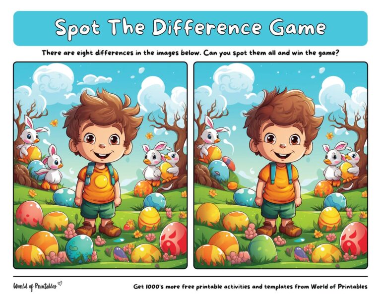 Easter Spot The Difference Games - World of Printables