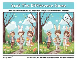 Easter Spot The Difference Games - World of Printables