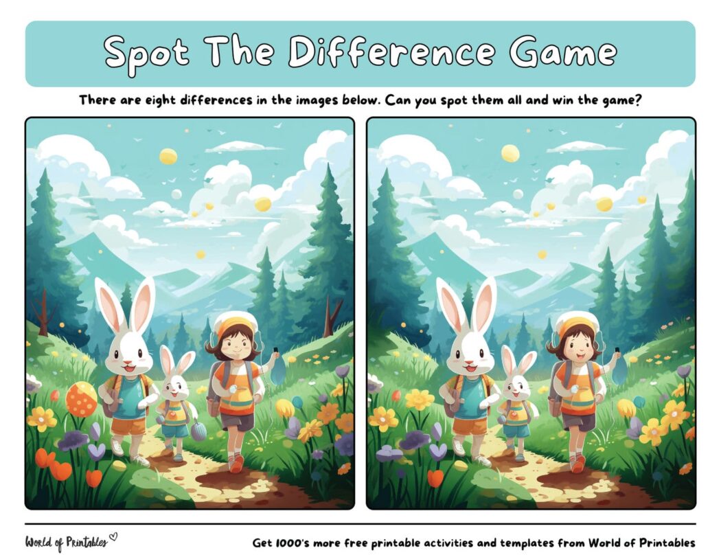 Easter Spot The Difference Games - World of Printables
