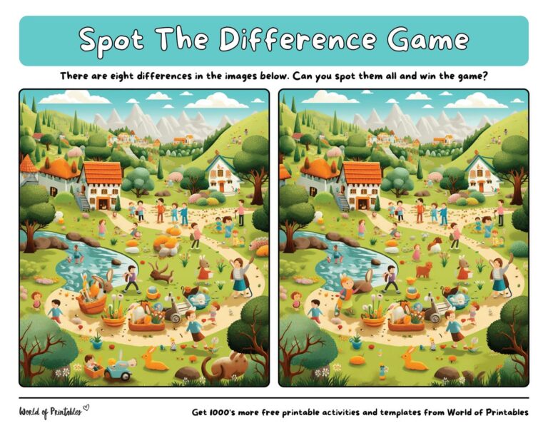 Easter Spot The Difference Games - World of Printables