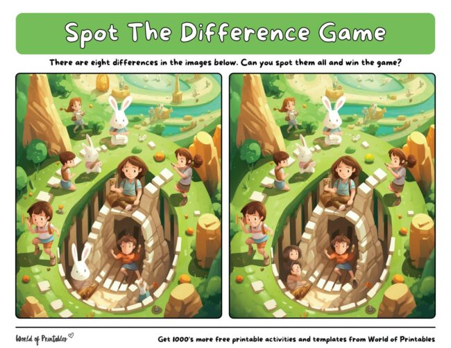 Easter Spot The Difference Games - World of Printables
