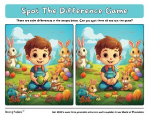 Easter Spot The Difference Games - World of Printables