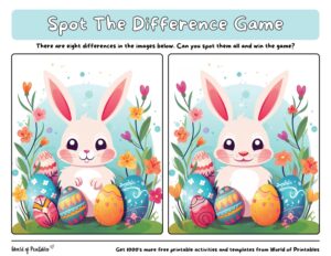 Easter Spot The Difference Games - World of Printables