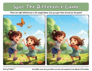 Easy Spot The Difference Games - World of Printables