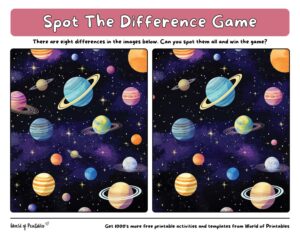 Easy Spot The Difference Games - World of Printables