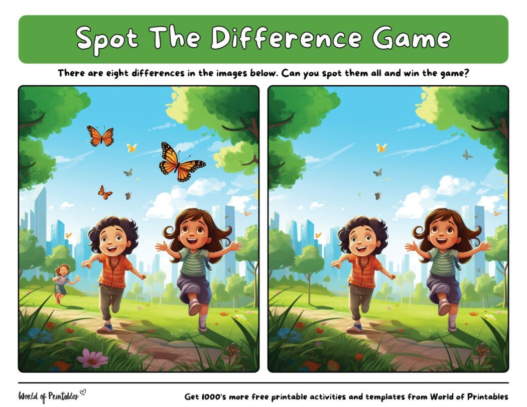 Easy Spot The Difference Games - World of Printables