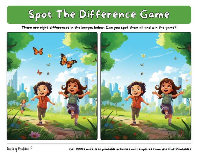 Easy Spot The Difference Games - World of Printables