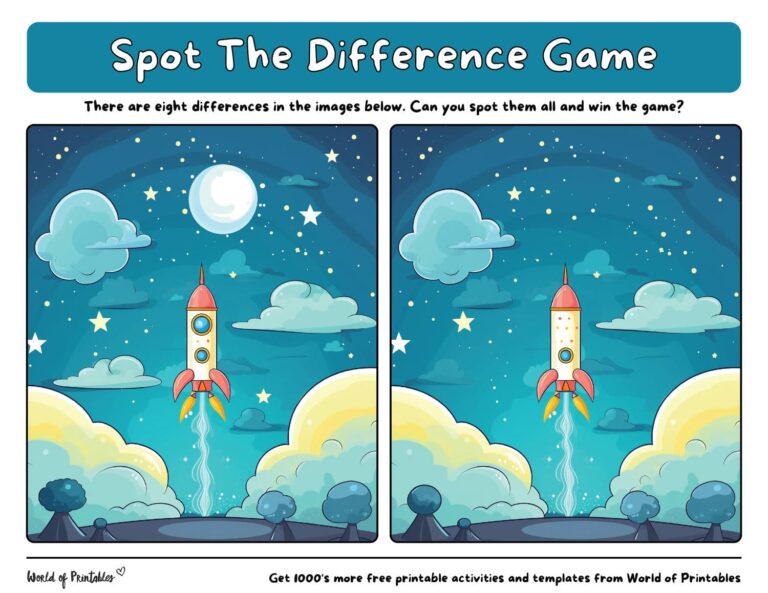 Easy Spot The Difference Games - World of Printables