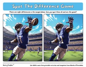 Spot The Difference Football Games - World of Printables