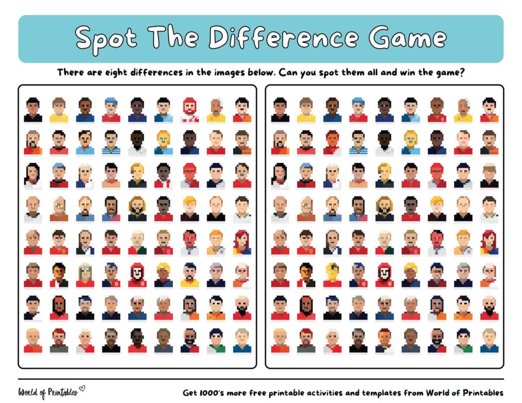 Spot The Difference Football Games - World of Printables