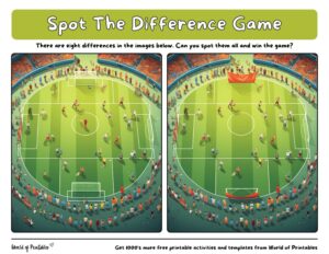 Spot The Difference Football Games - World of Printables