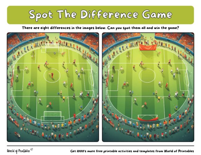 Spot The Difference Football Games - World of Printables