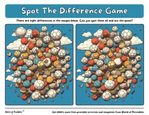 Spot The Difference Football Games - World of Printables