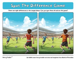 Spot The Difference Football Games - World of Printables