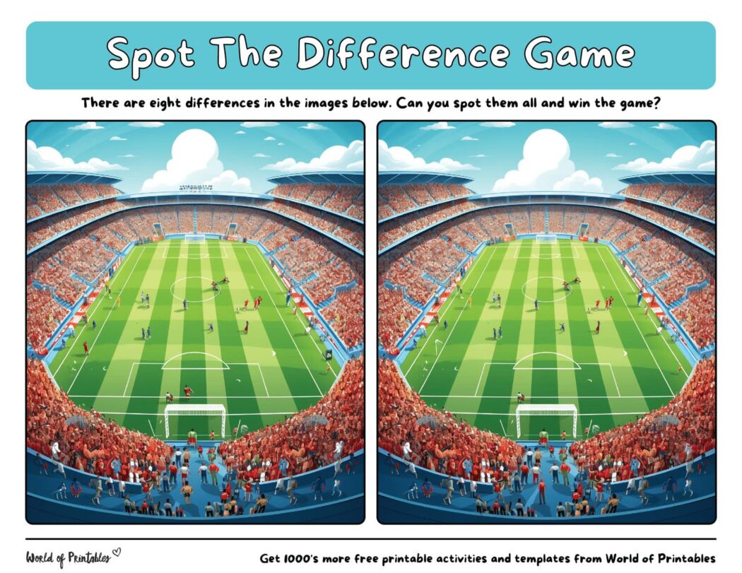 Spot The Difference Football Games - World of Printables