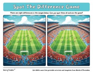 Spot The Difference Football Games - World of Printables