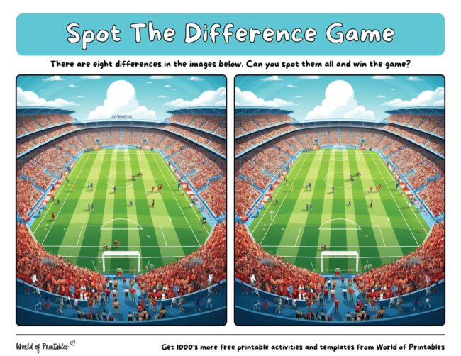 Spot The Difference Football Games - World of Printables
