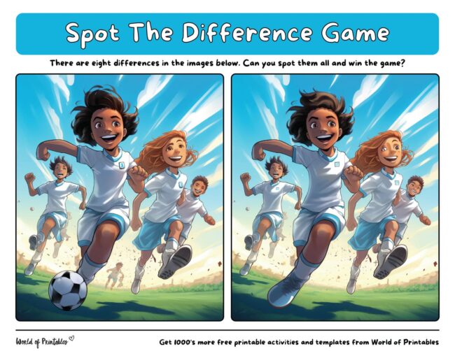 Spot The Difference Football Games - World of Printables