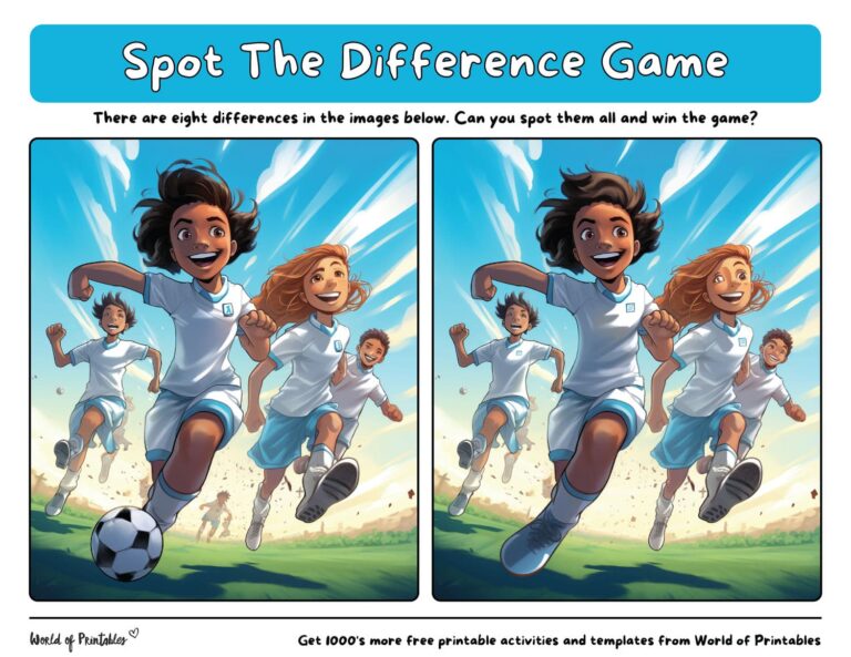 Spot The Difference Football Games - World of Printables
