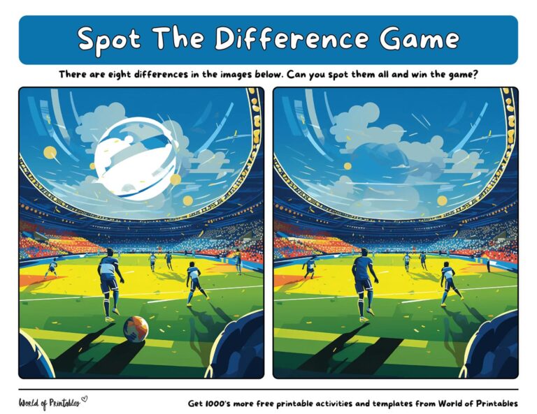 Spot The Difference Football Games - World of Printables