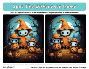 Spot The Difference Halloween Games - World of Printables