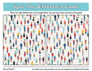Hard Spot The Difference Games - World of Printables
