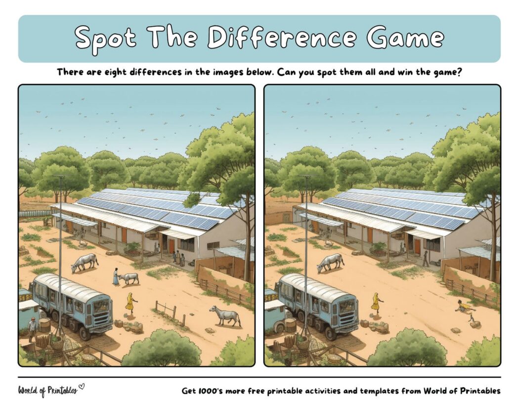 Hard Spot The Difference Games - World of Printables