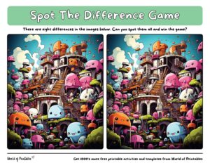 Hard Spot The Difference Games - World of Printables