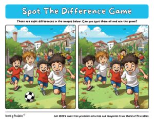 Spot The Difference Football Games - World of Printables