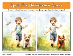 Spot The Difference Summer Games - World of Printables