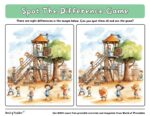 Spot The Difference Summer Games - World of Printables