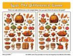 Spot The Difference Thanksgiving Games - World of Printables