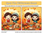 Spot The Difference Thanksgiving Games - World of Printables