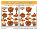 Spot The Difference Thanksgiving Games - World of Printables