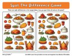 Spot The Difference Thanksgiving Games - World of Printables