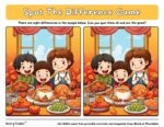Spot The Difference Thanksgiving Games - World of Printables