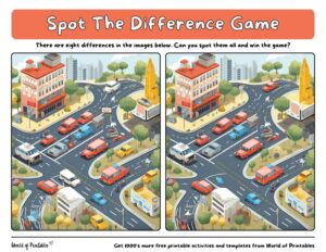 Spot The Difference - 100 Games To Print & Play! - World of Printables