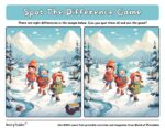 Spot The Difference Winter Games - World of Printables