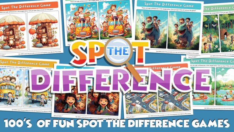 Spot The Difference Thanksgiving Games - World of Printables
