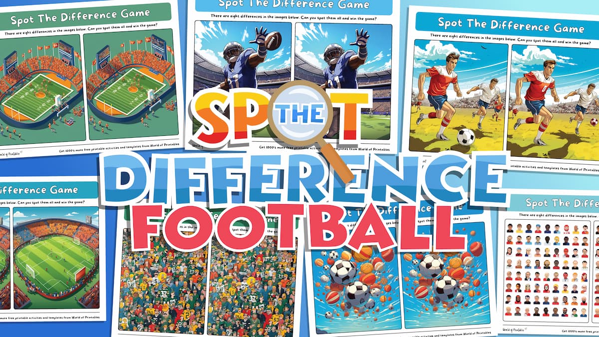 Spot The Difference Football Games - World of Printables