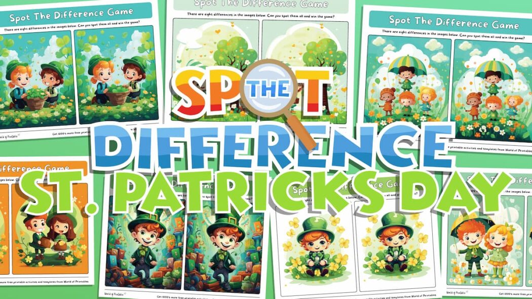 St. Patricks Day Spot The Difference Games - World of Printables