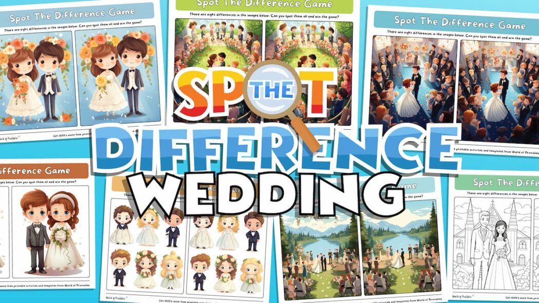 Spot The Difference Wedding Games - World of Printables