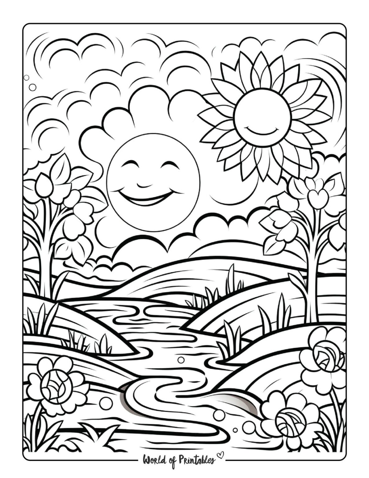 Spring Coloring Pages - World of Printables