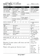 Daily Meal Planner Templates - World of Printables
