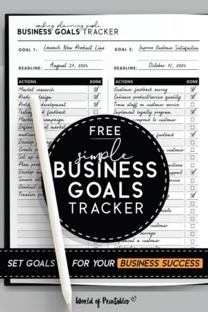 Business Goal Setting Worksheet PDF - World of Printables