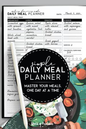 Daily Meal Planner Templates - World of Printables